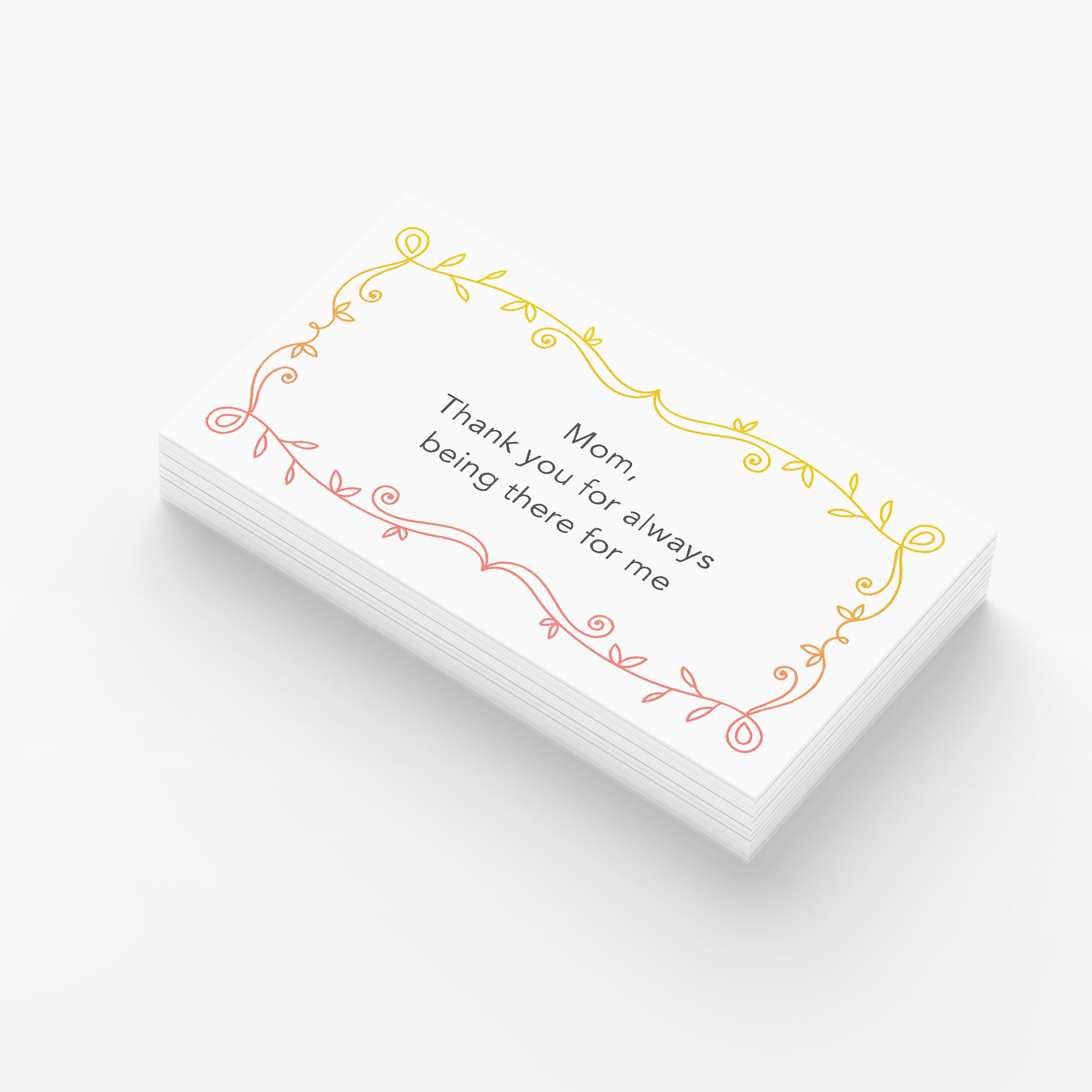 Thank You Mom Printable Cards (Set of 40) - Mother's Day Gift ...