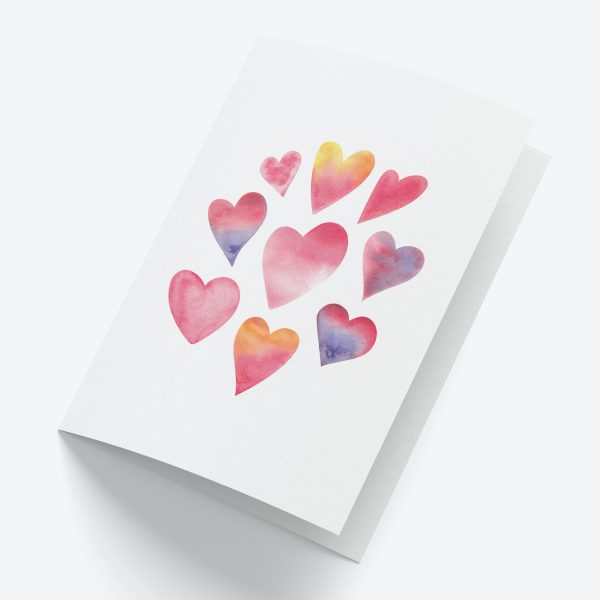 Hearts Card (Printable, Digital Download) – Wellspring Studio