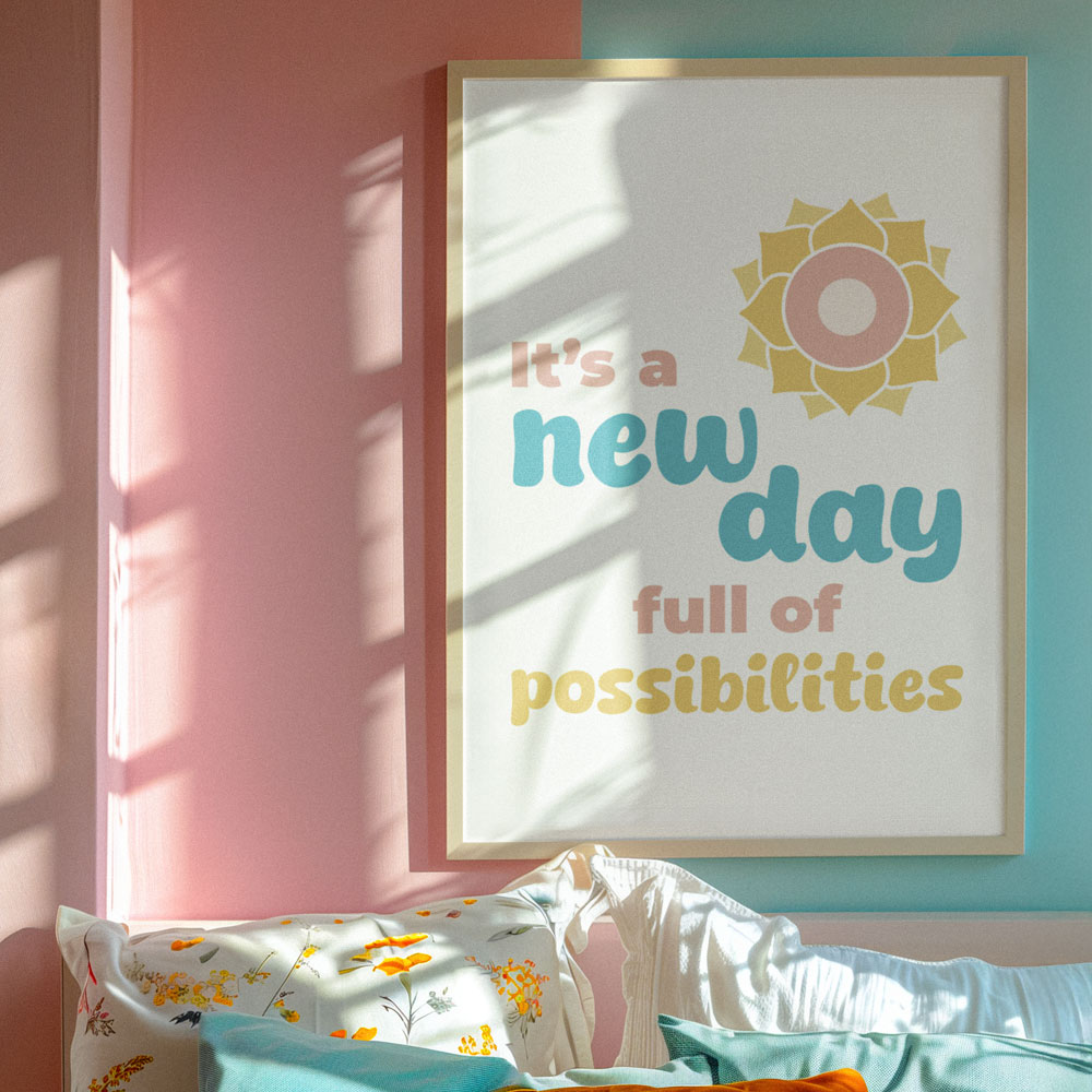 It's a new day full of possibilities - Printable Wall Art for Kids Room - Wellspring Studio